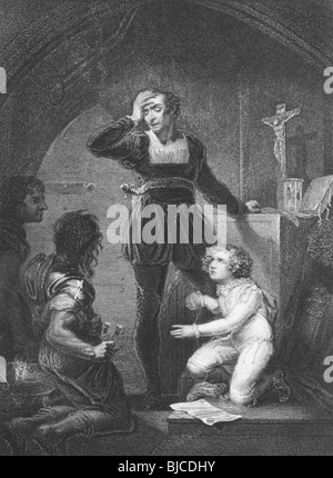 Hubert and Prince Arthur -- a scene from Shakespeare's play, King John ...