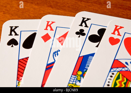 four kings playing cards Stock Photo - Alamy