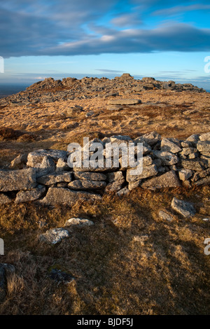 Belstone Tor with Irishman's wall, Belstone, Dartmoor, National Park ...