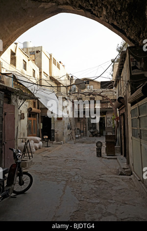 Damascus Syria Sraight street old mosque Stock Photo - Alamy