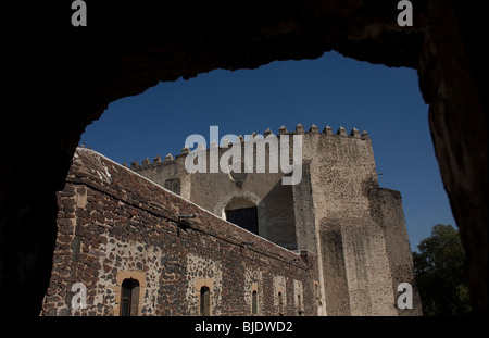 Mexico, Acolman, San Agustin Acolman, church portal, built 16th century ...