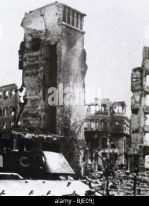 World War II, Stalingrad destroyed during the great battle of 1942-1943 ...