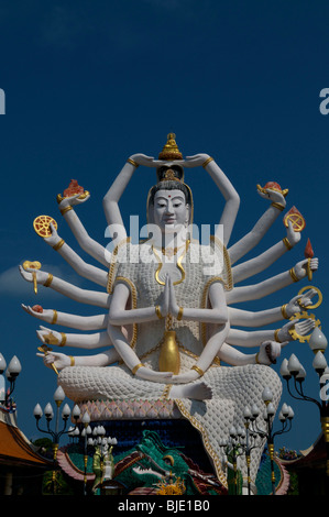 White Buddha with many arms Koh Samui Thailand Stock Photo - Alamy