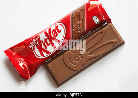 Kitkat Easter Bunny chocolate bar by Nestle opened with contents ...