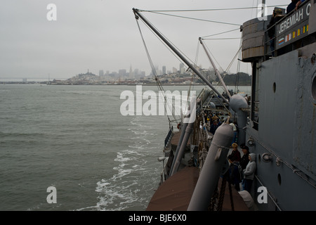 The restored Liberty Ship S.S. Jeremiah O'Brien alongside a wharf in ...