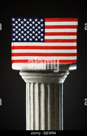 American flag on a pedestal Stock Photo - Alamy