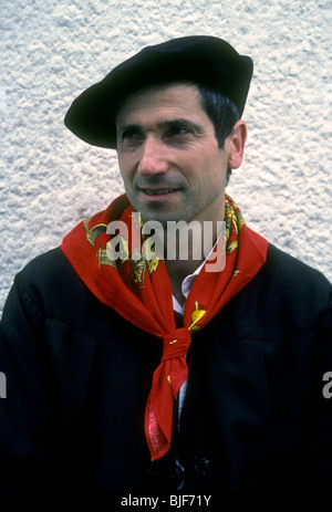 1, one, French Basque man, French Basque, man, Noce Basque, eye contact ...