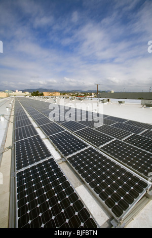 82 Kilowatt Solar Array on roof of Big Blue Bus Terminal Stock Photo ...