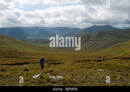 The Maumtrasna plateau in the Partry Mountains from the Sheeffry Hills ...