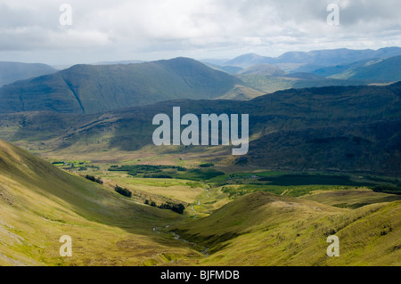 The Partry Mountains from the Sheeffry Hills, County Mayo, Ireland ...