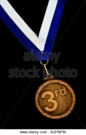 Third Place Bronze Award Ribbon Isolated Stock Photo: 179585280 - Alamy