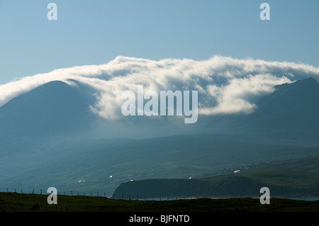 Orographic cloud on the Benchoona - Doughruagh hills, from Renvyle ...