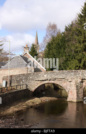 Old bridge across Alyth burn Alyth Perthshire Scotland March 2010 Stock ...