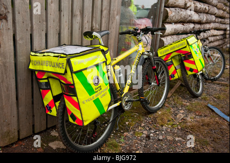 St John Ambulance cycle response units near Trafalgar Square, London ...
