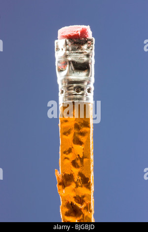 Chewed up eraser and pencil Stock Photo - Alamy