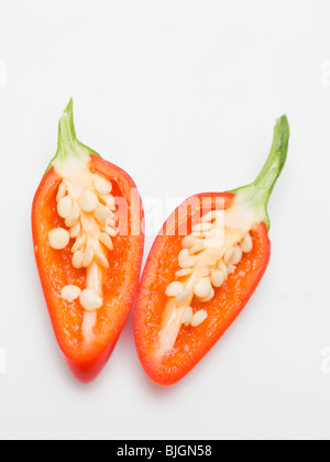 SINGLE RED CHILLI CUT OUT Stock Photo - Alamy