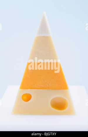 Pyramid of different cheeses Stock Photo - Alamy