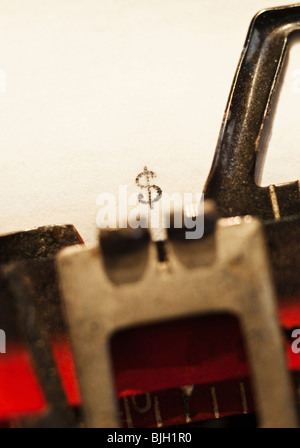 An old typewriter and a dollar sign as symbol of content monetization ...
