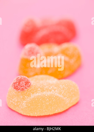 Pink Fruit Jelly Stock Photo - Alamy