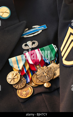A ribbon of US military Medals Stock Photo - Alamy