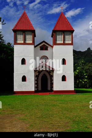 Catholic Church at Haapiti, Moorea French Polynesia Stock Photo - Alamy