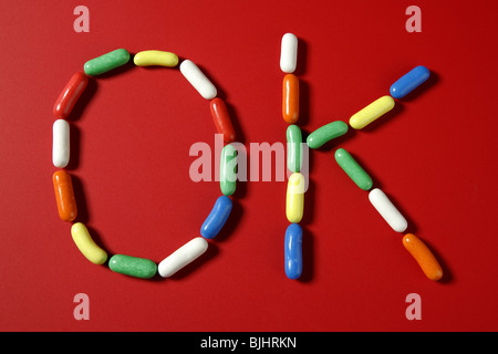 Candy colorful sweets with letter shapes Stock Photo - Alamy