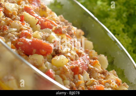 Traditional bulgarian musaka before baking Stock Photo - Alamy