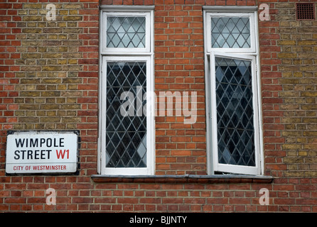 Wimpole Street sign London W1 England Stock Photo - Alamy