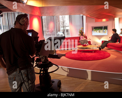 A Live broadcast of S4C welsh language afternoon magazine programme ...
