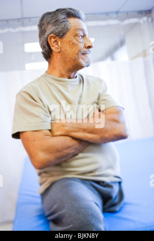 The leg of a disabled person crossed Stock Photo - Alamy
