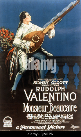 MONSIEUR BEAUCAIRE 1924 film with Rudolph Valentino at right and Lowell ...