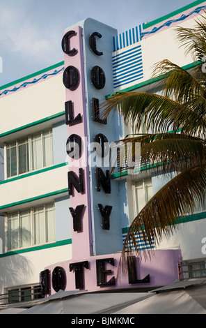 Colony Hotel, 736, Ocean Drive, Miami Beach, Florida, USA. 1935 Stock ...