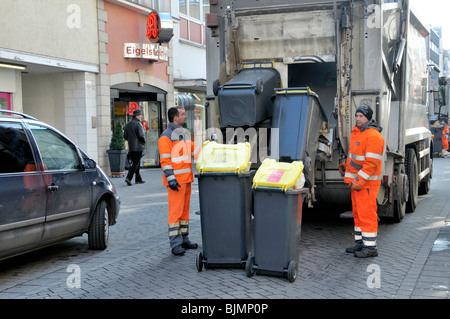 Garbage collection, rubbish bins being emptied, AWB ...