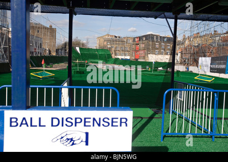 a new golf driving range in the city of london Stock Photo - Alamy