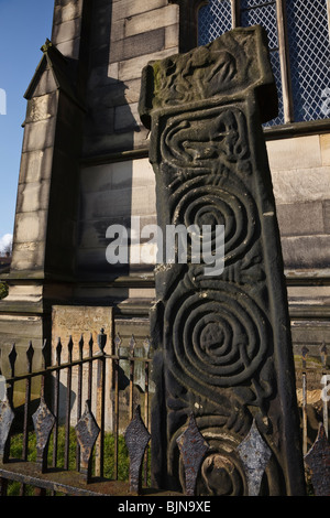 Ancient Saxon Cross in Bakewell Stock Photo - Alamy