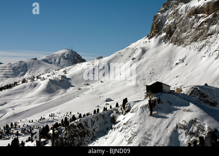 Piz Sella Cable Car Station with The Col Rodella in the background ...