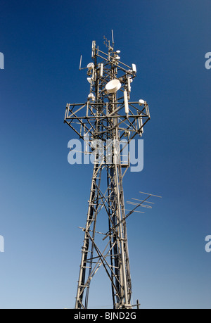 Communications mast, tower, signals, satellite dish, radio, Hunstanton ...