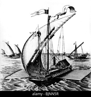 galley ship at sea Stock Photo - Alamy