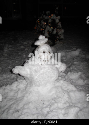 Snow fun at night Stock Photo - Alamy