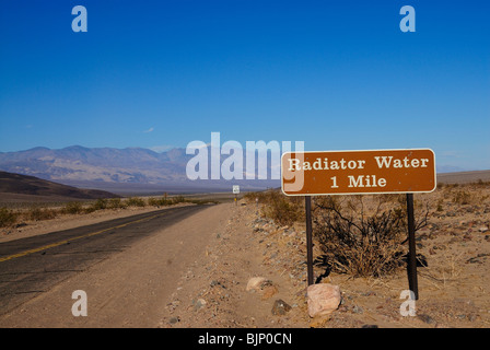 RADIATOR WATER SIGN DEATH VALLEY CALIFORNIA Stock Photo - Alamy