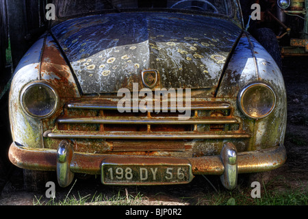 Old rusty French car. Peugeot 403 Stock Photo - Alamy