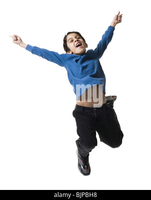 Boy hoping for something Stock Photo - Alamy