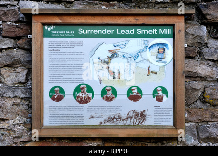 Information plaque. Remains of the Surrender lead smelting mill ...