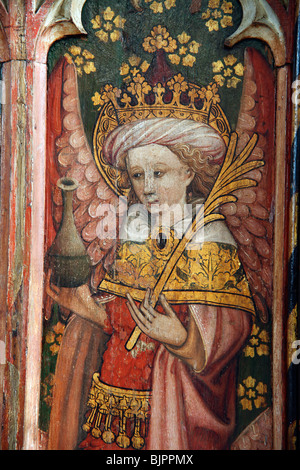 Painted Rood Screen depicting Orders of Angels, Dominions and Seraphim ...