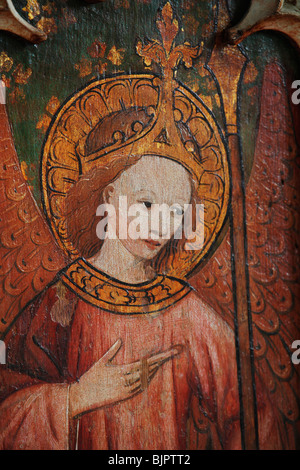 Painted Rood Screen depicting Orders of Angels, Dominions and Seraphim ...