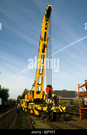 Cowans Sheldon 50 tonne strut jib rail crane at Crewe, Cheshire, UK ...