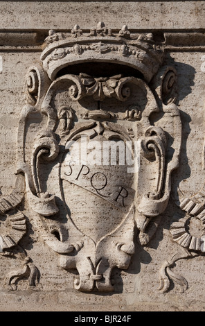 SPQR inscription initials for the phrase Senatus Populusque Romanus ...
