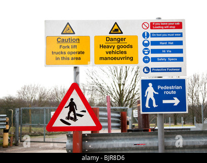Sign in an industrial area warning that Automatic Number Plate ...