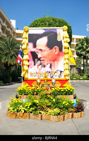 Portrait of King Rama IX of Thailand with a photo camera in Bangkok ...