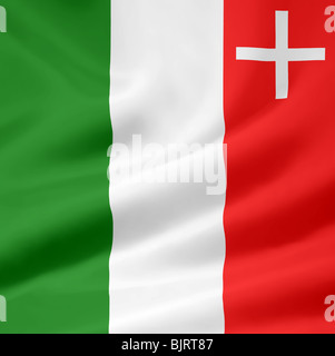 Neuchatel canton - State - flag, Switzerland waving banner collection ...